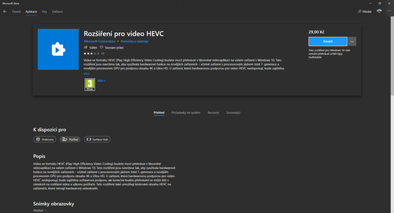 Nenažraný Microsoft můžete obejít: Kodek HEVC na přehrávání videa zdarma
