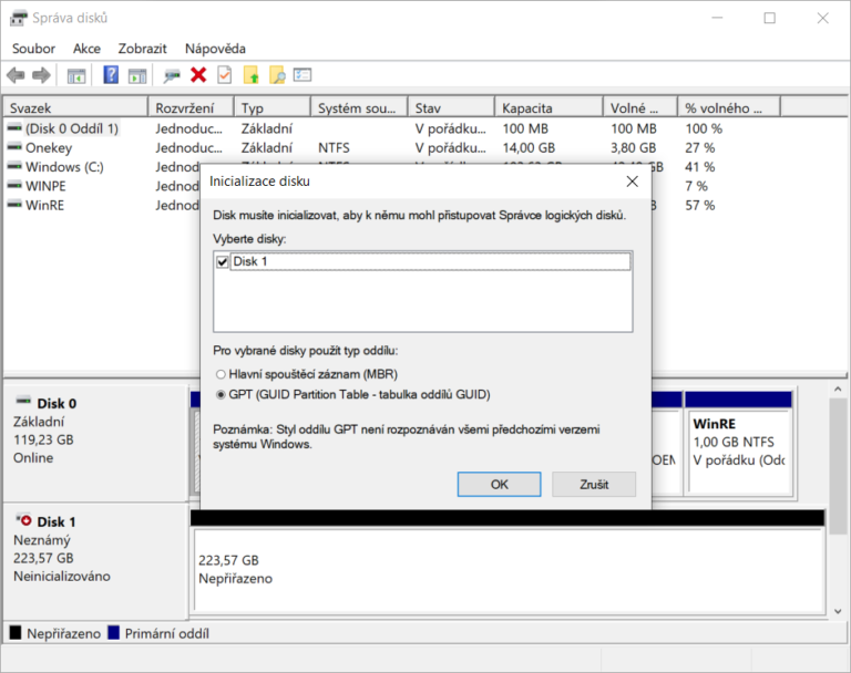 Disk není ve Windows vidět: Jak zapojit SSD do PC jako 2. úložiště?